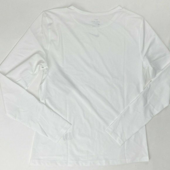 Nike | Tops | Nike Pro Long Sleeve Mesh Training Top Shirt Womens Medium White Cj59540 | Poshmark